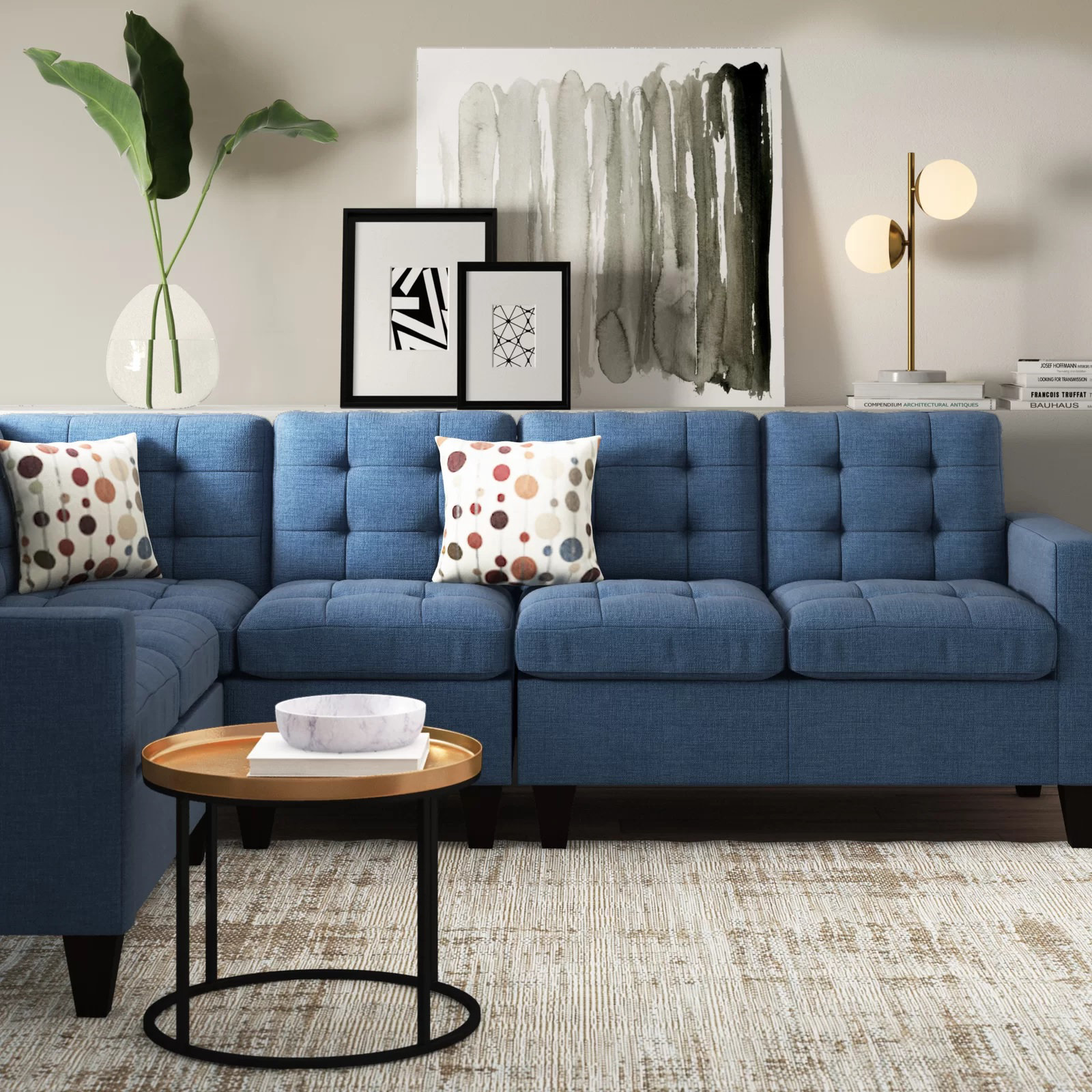 Ebern Designs Doughlin 4 - Piece Upholstered Sectional | Wayfair