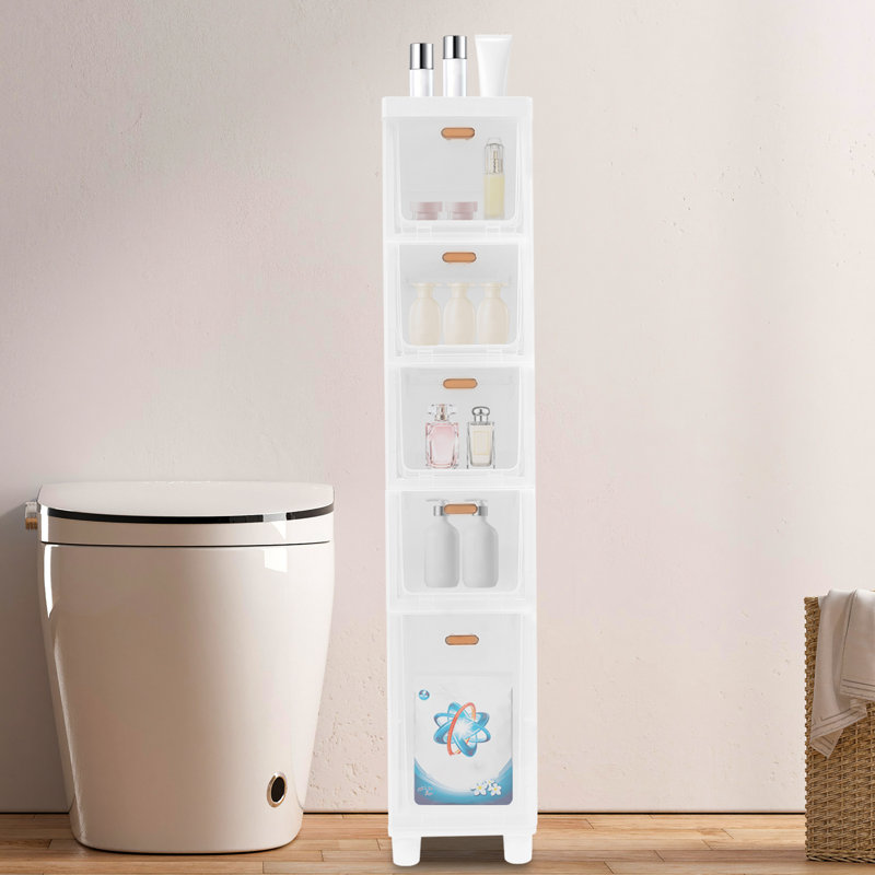 Rebrilliant Narrow Slim Bathroom Storage Cabinet 5 Tier | Wayfair