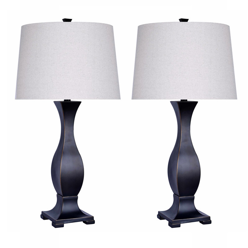 House of Hampton® Meilani 29.25" Bronze Table Lamp Set & Reviews | Wayfair