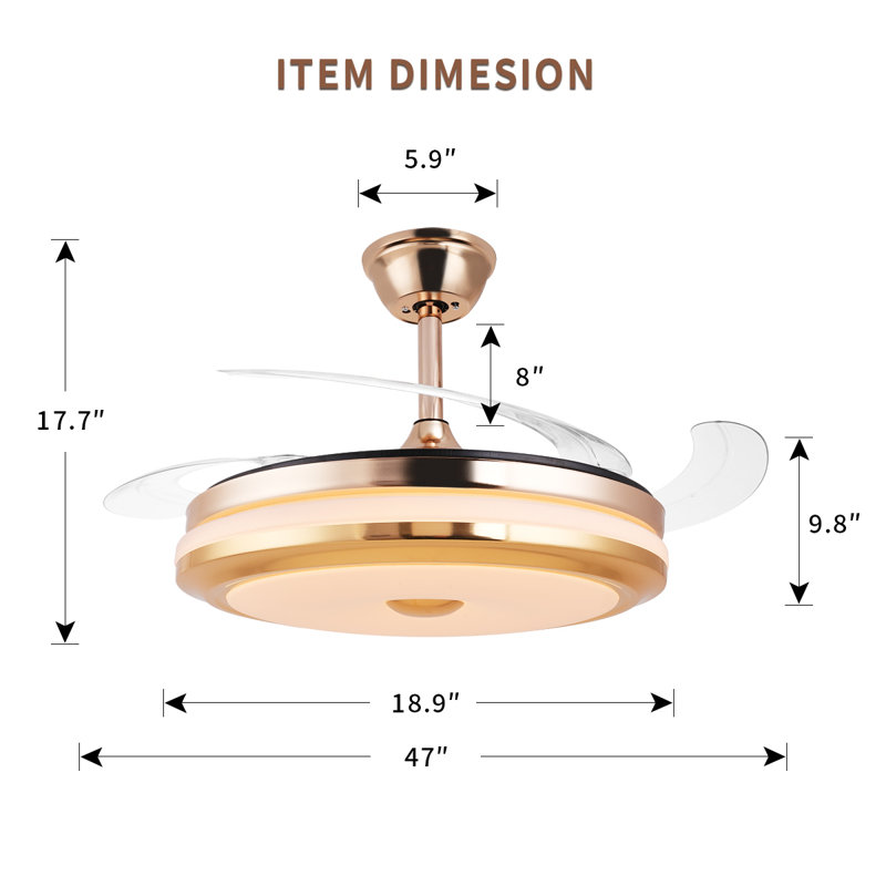 Mercer41 47'' LED Branched Ceiling Fan Light Kit | Wayfair