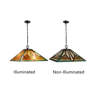 CHLOE Lighting FIRMAN Tiffany-Style 2-Light Mission Ceiling Pendant 16 ...