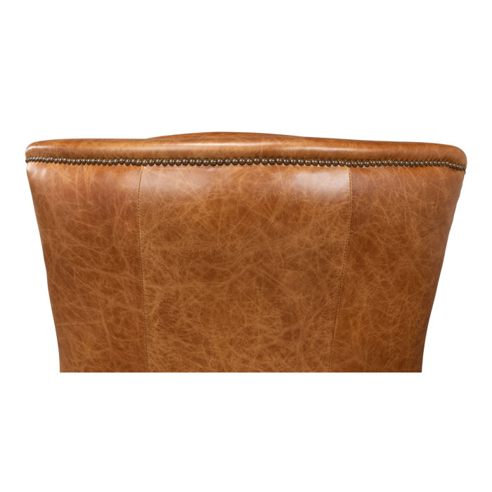 Astoria Grand Morelock Leather Wingback Chair | Wayfair