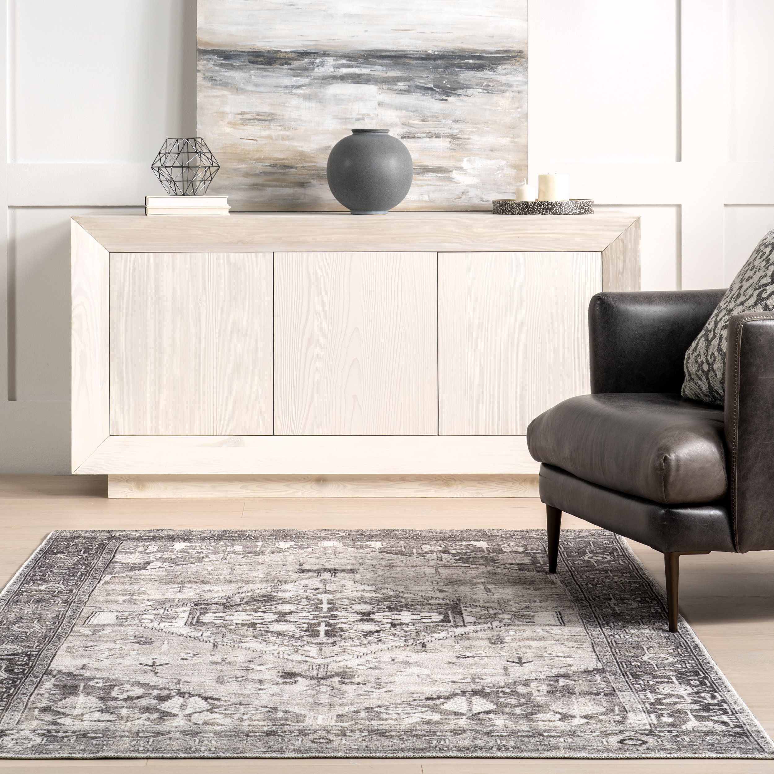 Bungalow Rose Elisabeth SpinClean Medallion Machine Washable Area Rug ...