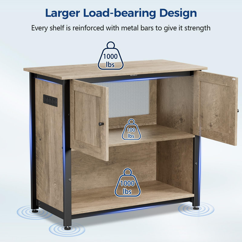 Tucker Murphy Pet™ 40-50 Gallon Fish Tank Stand With Power Outlets ...