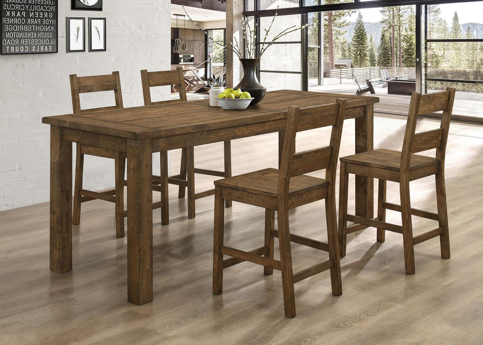 Loon Peak® Gaytri Counter Height Dining Set in Brown - Wayfair Canada