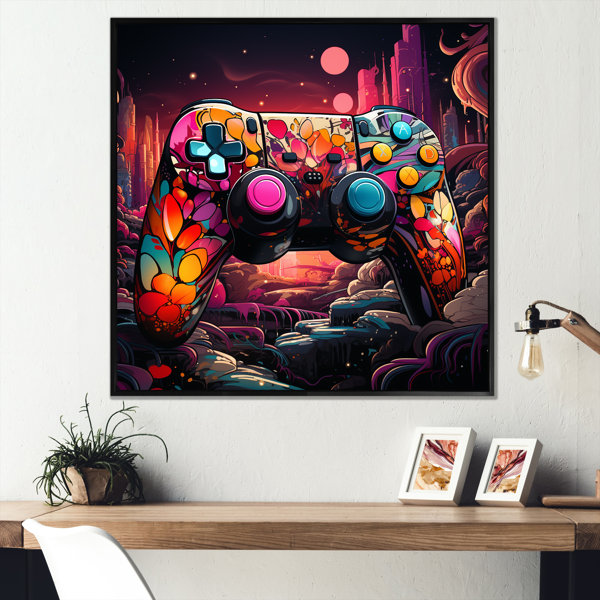 Winston Porter Galaxy Gaming Controller- Video Games Wall Art | Wayfair