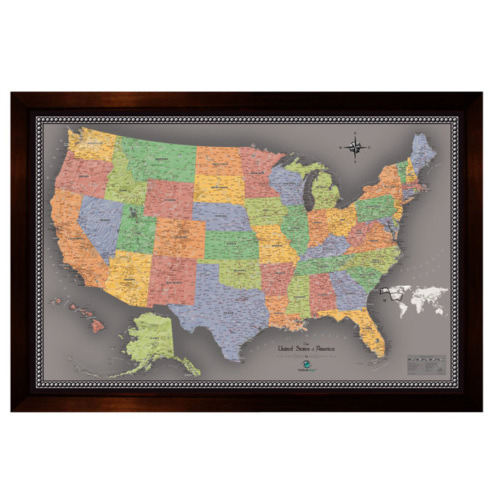 Home Magnetics W x H Dry Erase And Laminated Road Map & Reviews | Wayfair