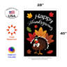 Toland Home Garden Toland Pilgrim Turkey Inch Thanksgiving Flag Fall ...