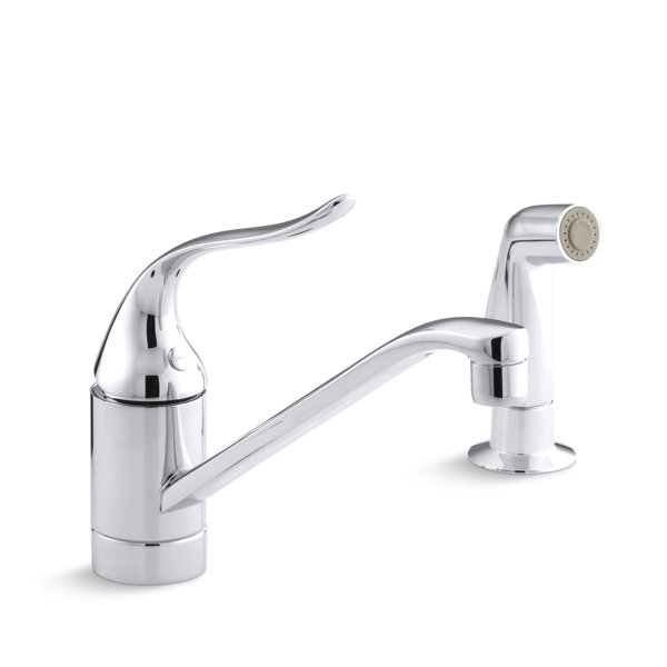 Kohler Coralais Single Handle Kitchen Faucet with Sidespray and 8-1/2 ...