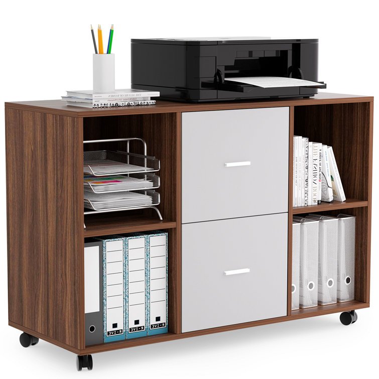 Latitude Run® 39.01'' Wide 2 -Drawer Solid Wood File Cabinet | Wayfair