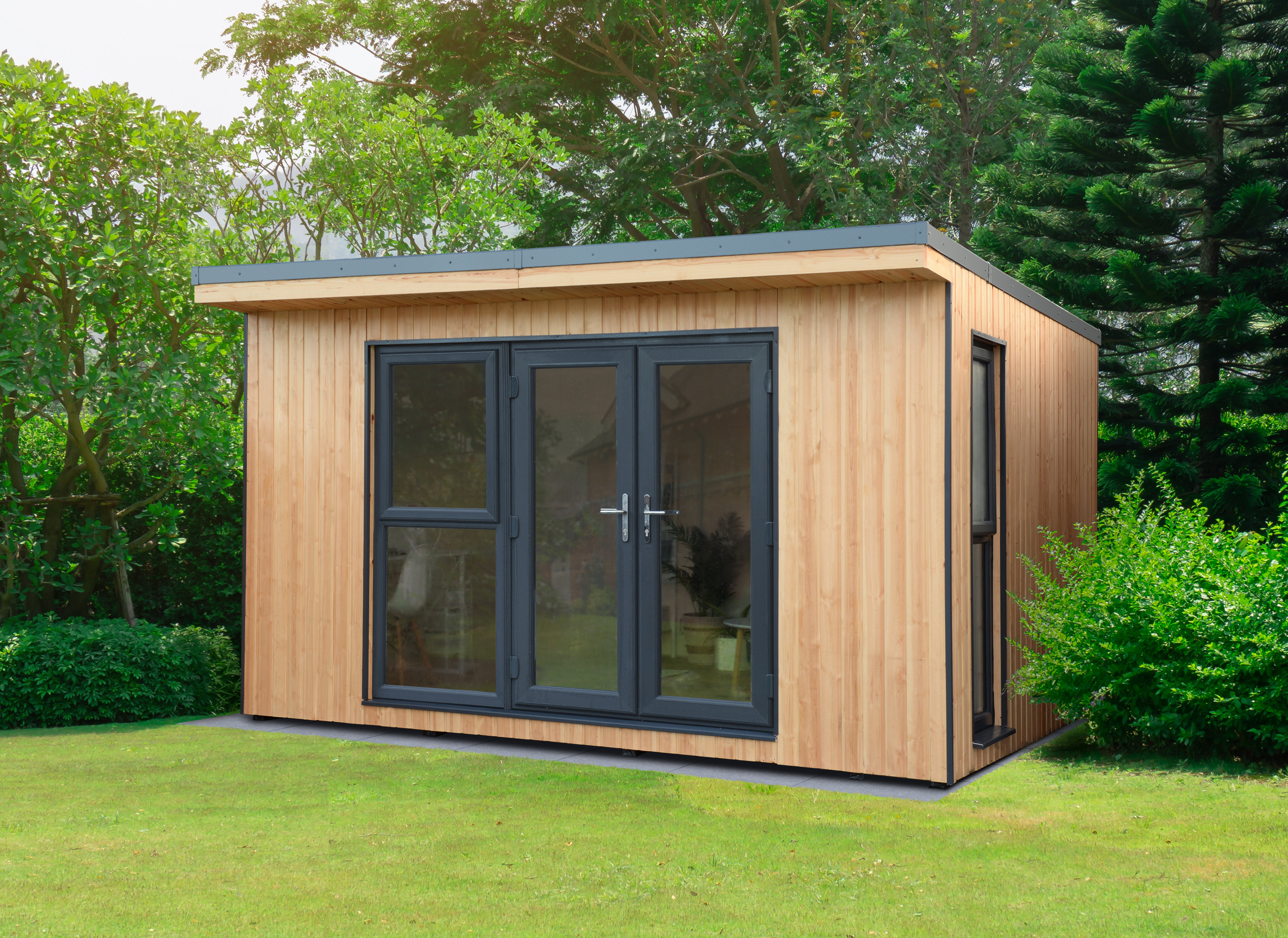 Forest Garden 13.3 x 11.2 Ft. Tongue and Groove Log Cabin with ...