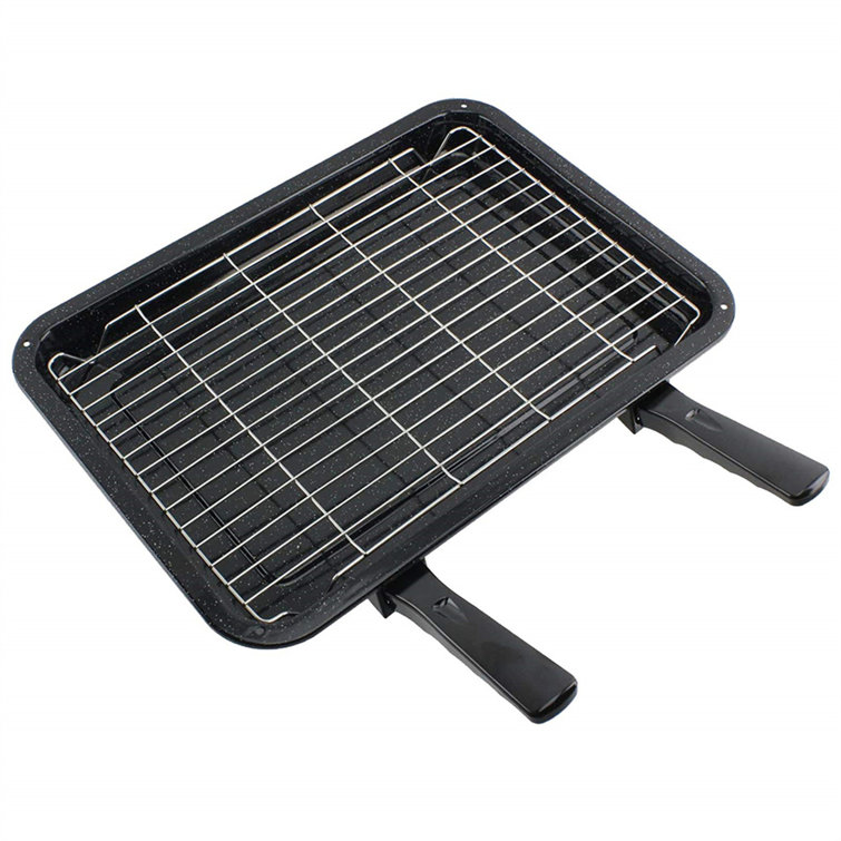 Belfry Kitchen Large Grill Pan, Rack & Dual Detachable Handles For ...
