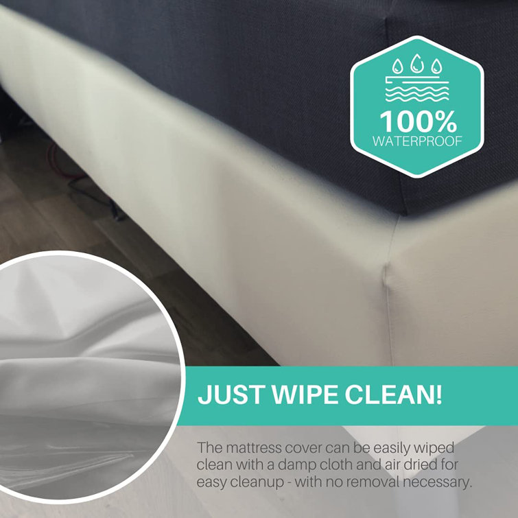 hygeanatural Waterproof Bed Bug Resistant Zippered Mattress Protector ...