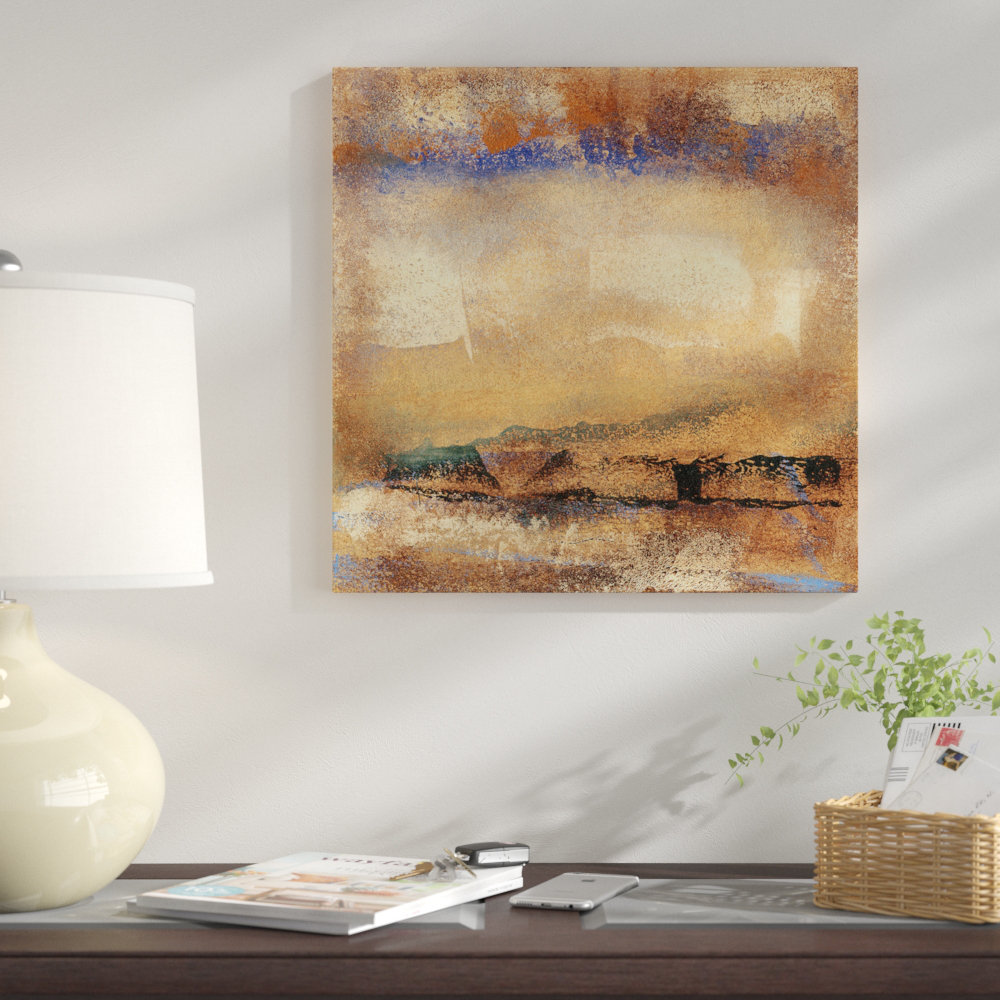 East Urban Home 'Origin Abstract II' Graphic Art Print on Canvas | Wayfair