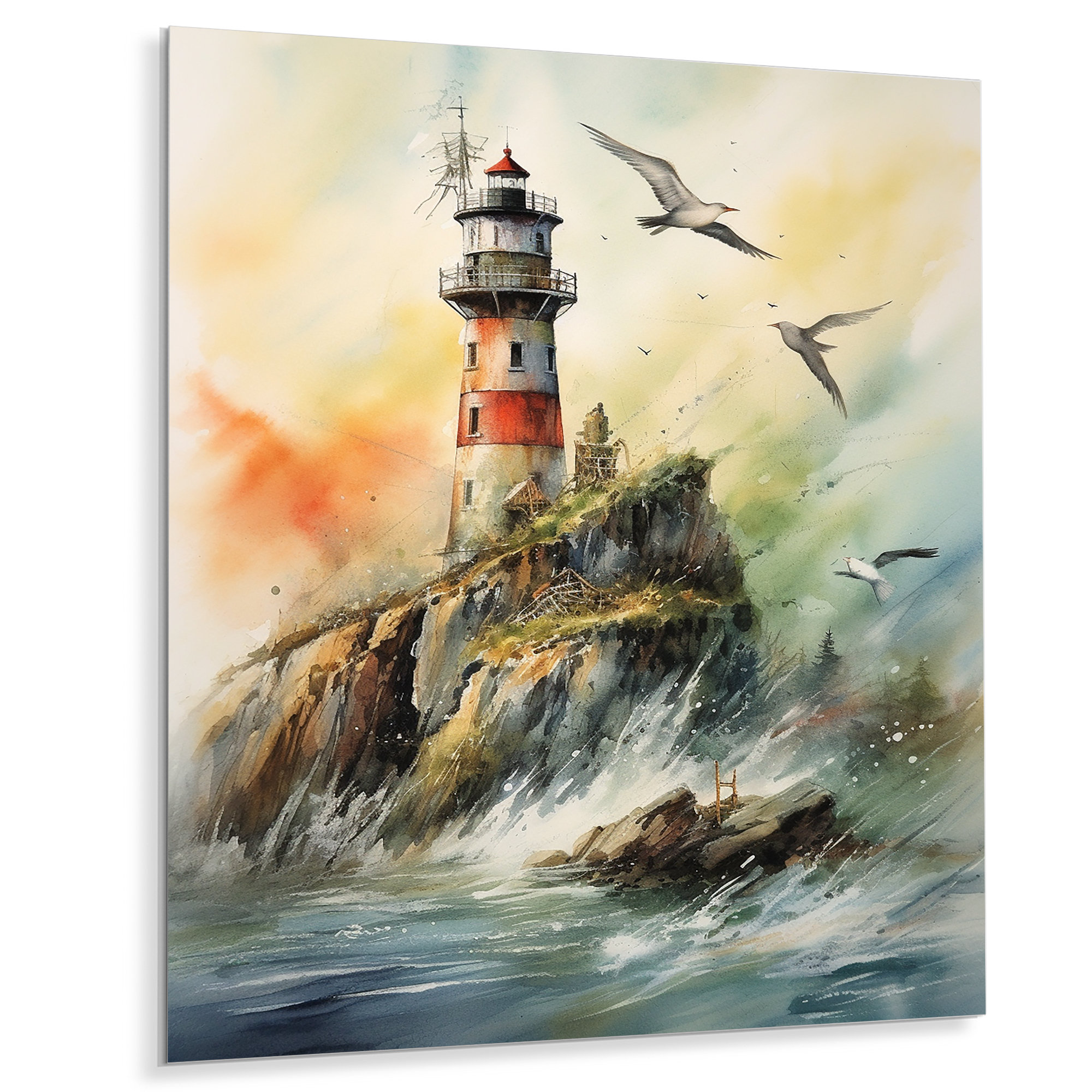 Latitude Run® Ocean Watchtower V - Coastal Metal Wall Art | Wayfair