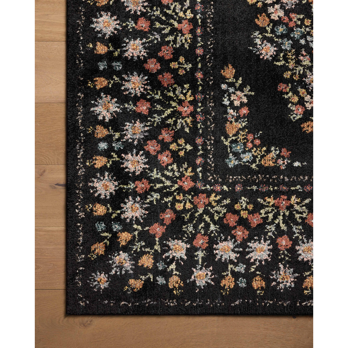 Rifle Paper Co. x Loloi Laurel Black Area Rug & Reviews | Wayfair