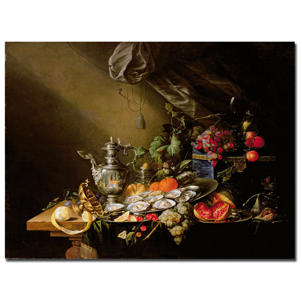 Trademark Fine Art "Banquet Still Life" by Cornelis De Heem Painting ...