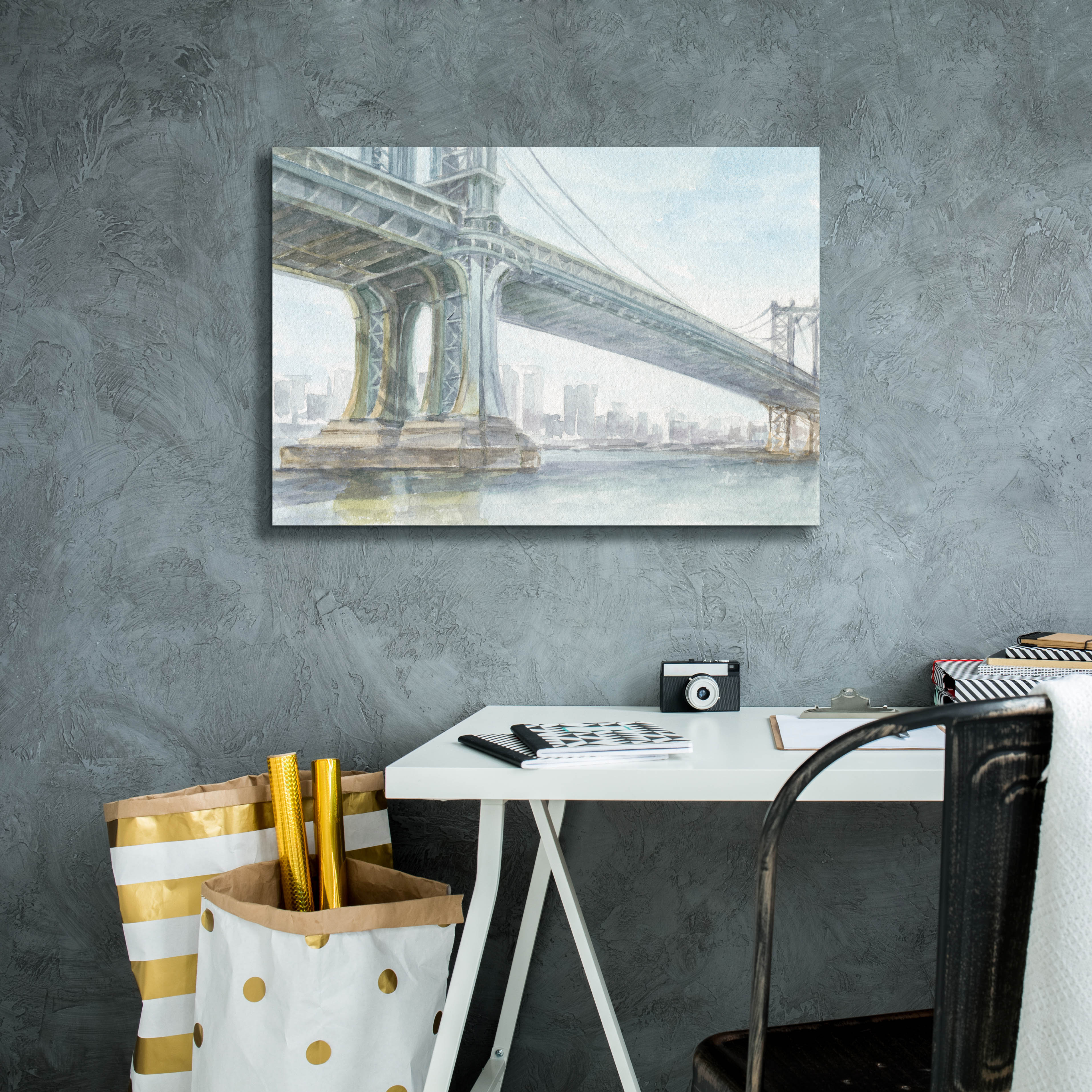 Winston Porter 'Iconic Watercolor Bridge 4' by Ethan Harper Canvas Wall ...