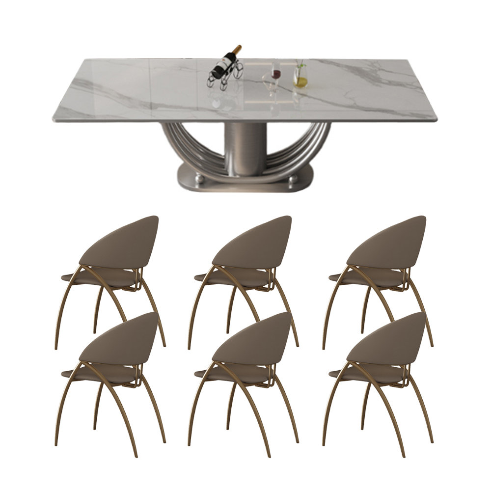 Pakloer Modern sintered stone top dining table sets - Wayfair Canada