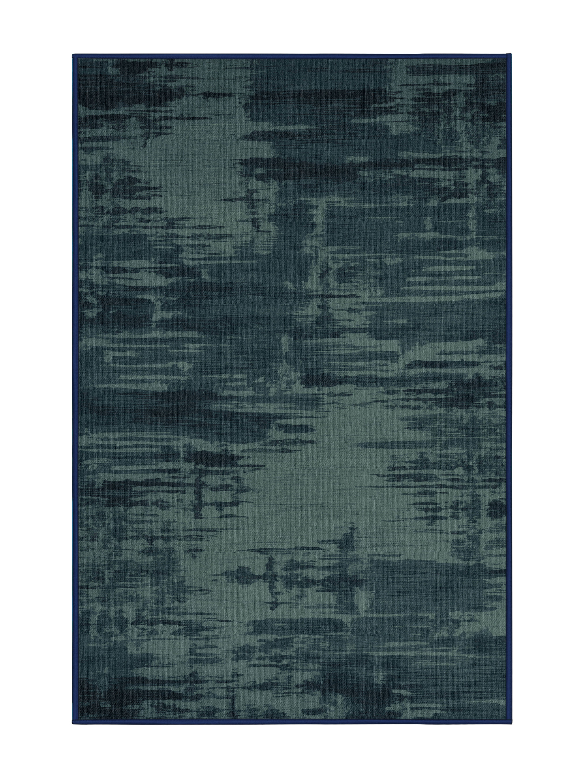 Hokku Designs Machine Washable Abstract Blue Area Rug | Wayfair