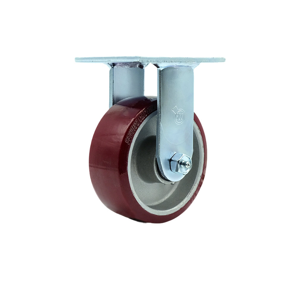 Service Caster Poly on Aluminum Wheel Rigid Caster with Ball Bearing ...