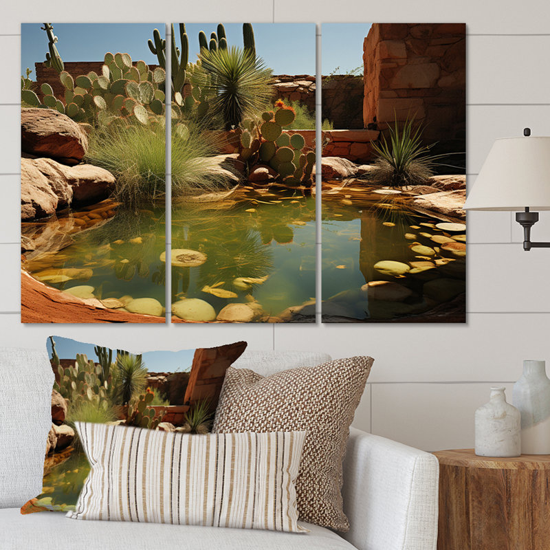 Dakota Fields Desert Oasis II - Landscapes Metal Wall Decor Set | Wayfair