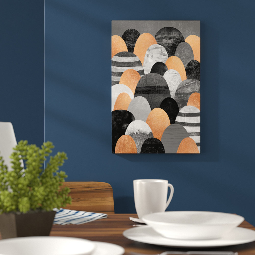 Wrought Studio™ 'Copper Rocks' Graphic Art on Wrapped Canvas | Wayfair