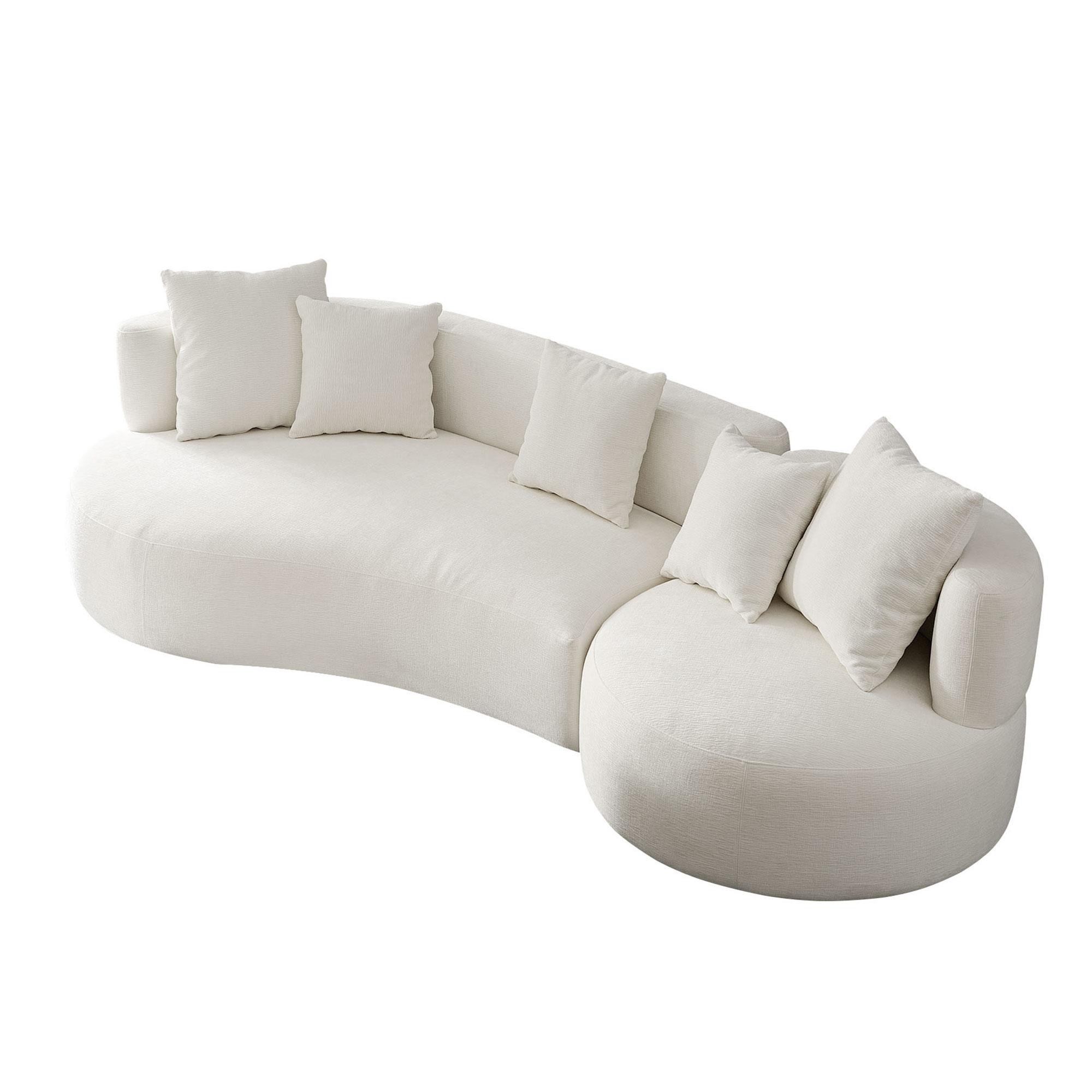 BINLONGWANGLUO 110.23 Inch Modern Sectional Curved Rotatable Sofa Couch ...