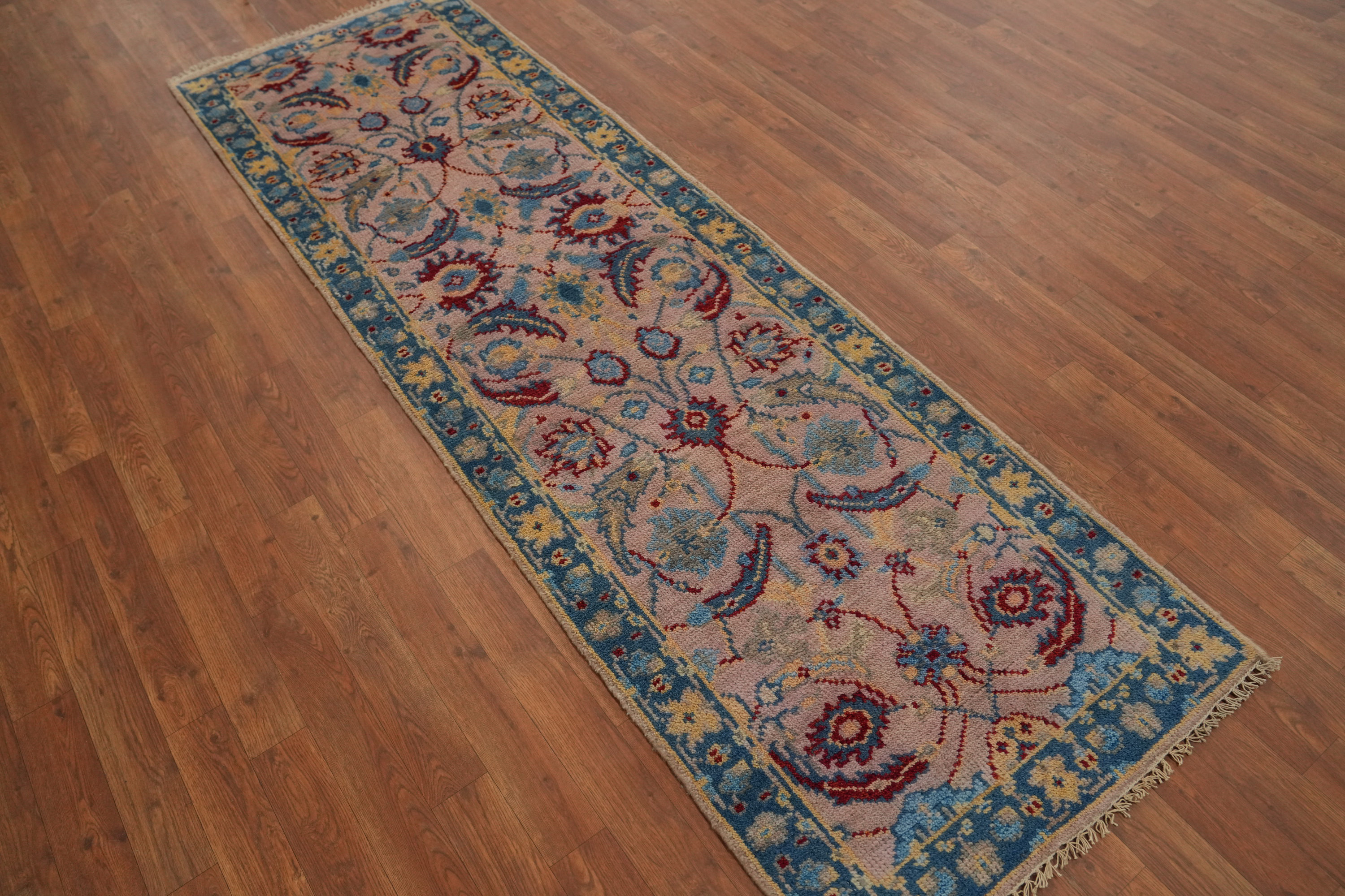 Bloomsbury Market Handmade Pink Oushak Indian Runner Rug 3x8 | Wayfair