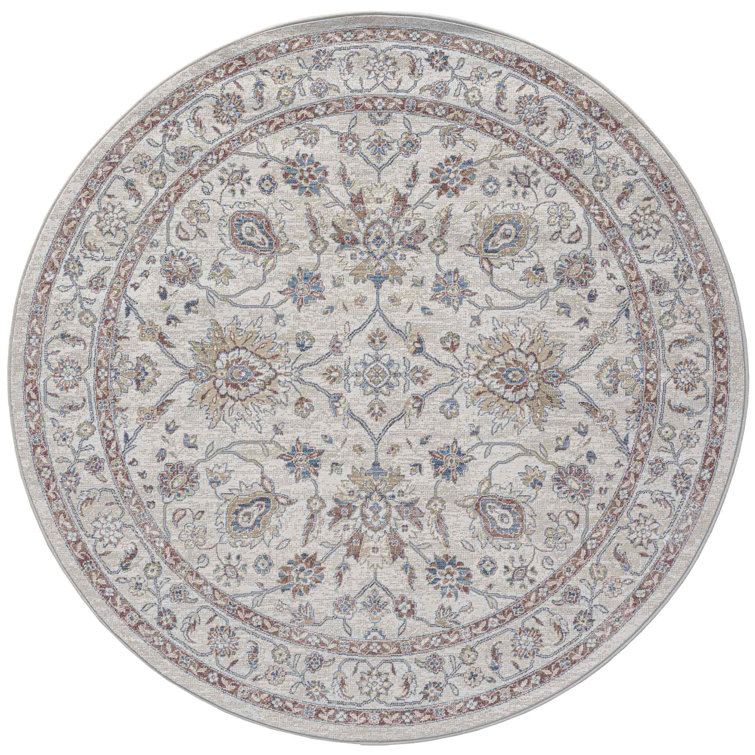 Rosalind Wheeler Round Persian Round Beige Area Rug | Wayfair.co.uk