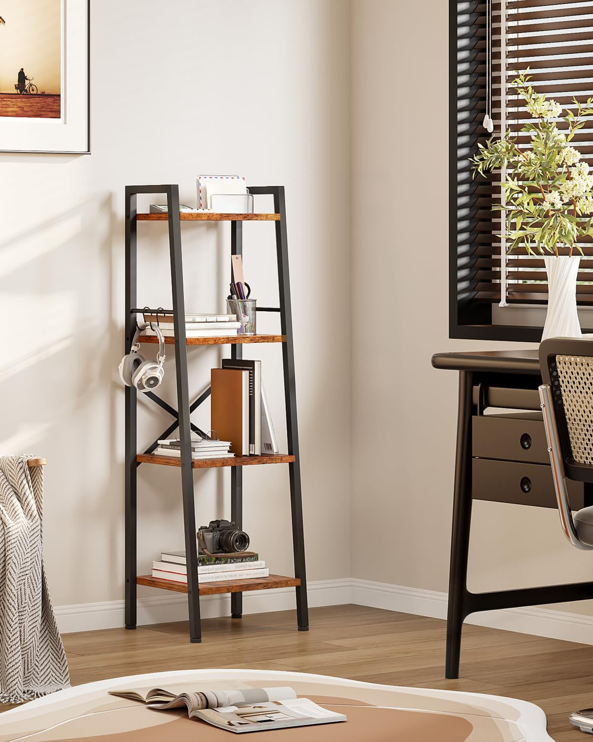 17 Stories Ladder Shelf,Narrow Bookshelf | Wayfair