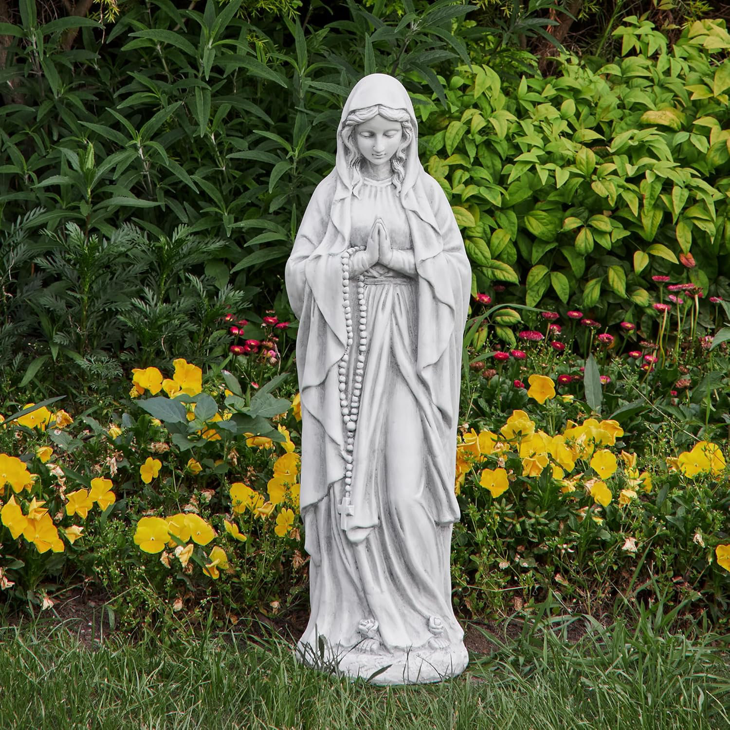 Bloomsbury Market Praying Statue 29.9 Inch Tall Outdoor Garden ...