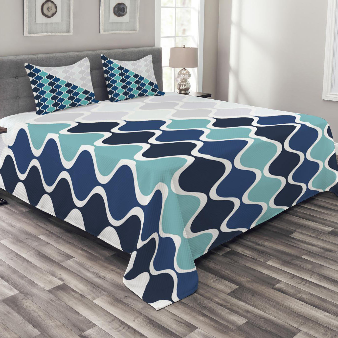 Ambesonne Abstract Abstract Gray Microfiber Modern & Contemporary ...