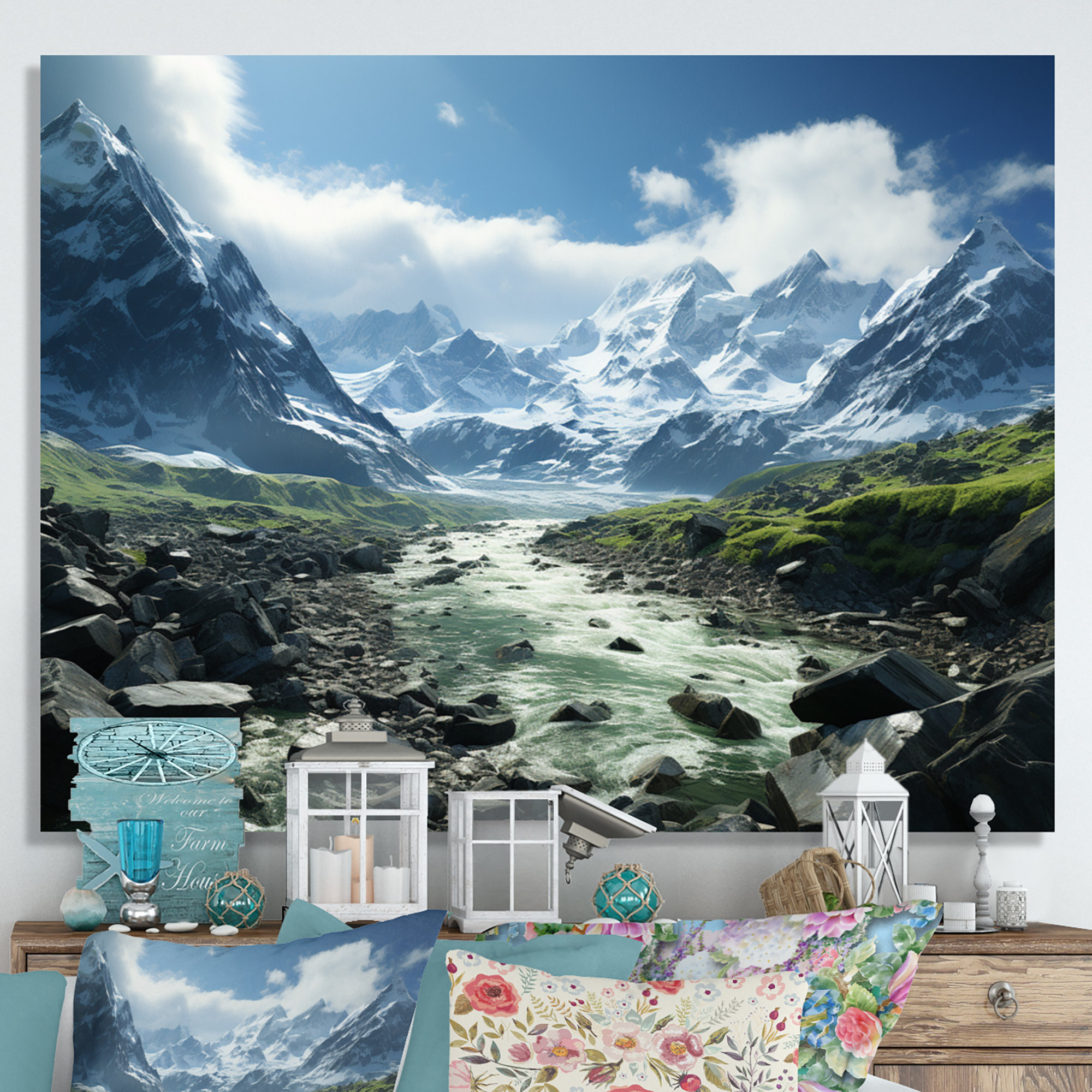 Millwood Pines Green Glacier Frozen Eternity Green I - Landscapes ...