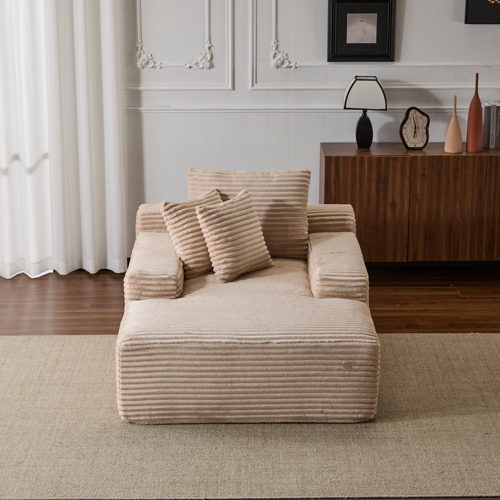 Mercer41 Oversized Chaise Lounge Chair Cozy Cloud Couch - Wayfair Canada