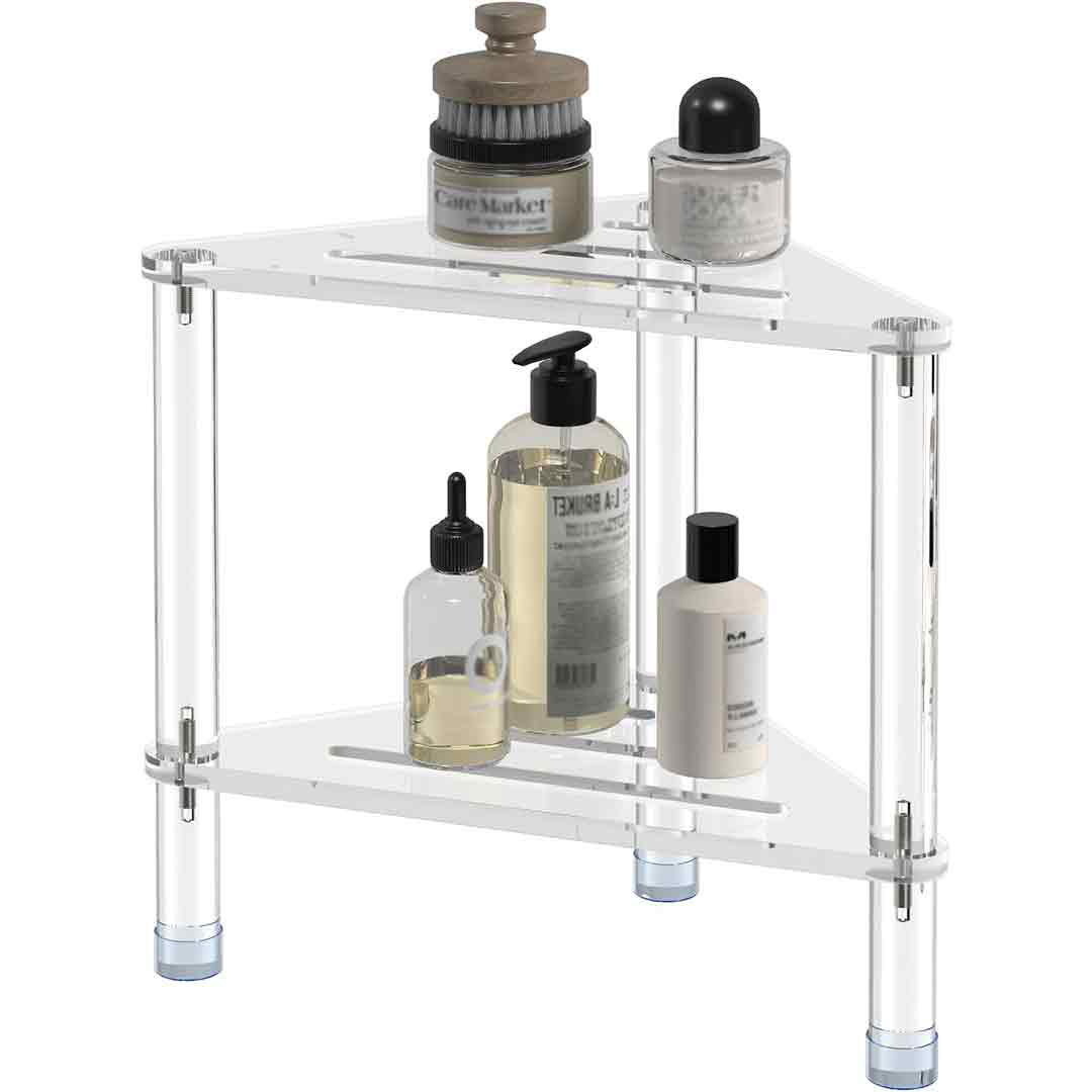 Latitude Run® Acrylic Corner Shower Stool For Shaving Legs 11.42" D X ...