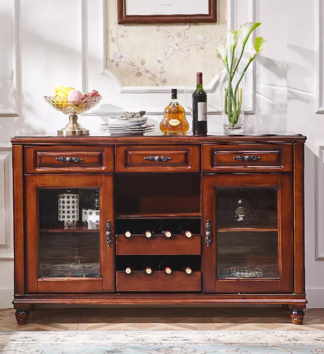 Darby Home Co 55.12" Brown Rectangular Solid Wood Bars & Bar Sets ...