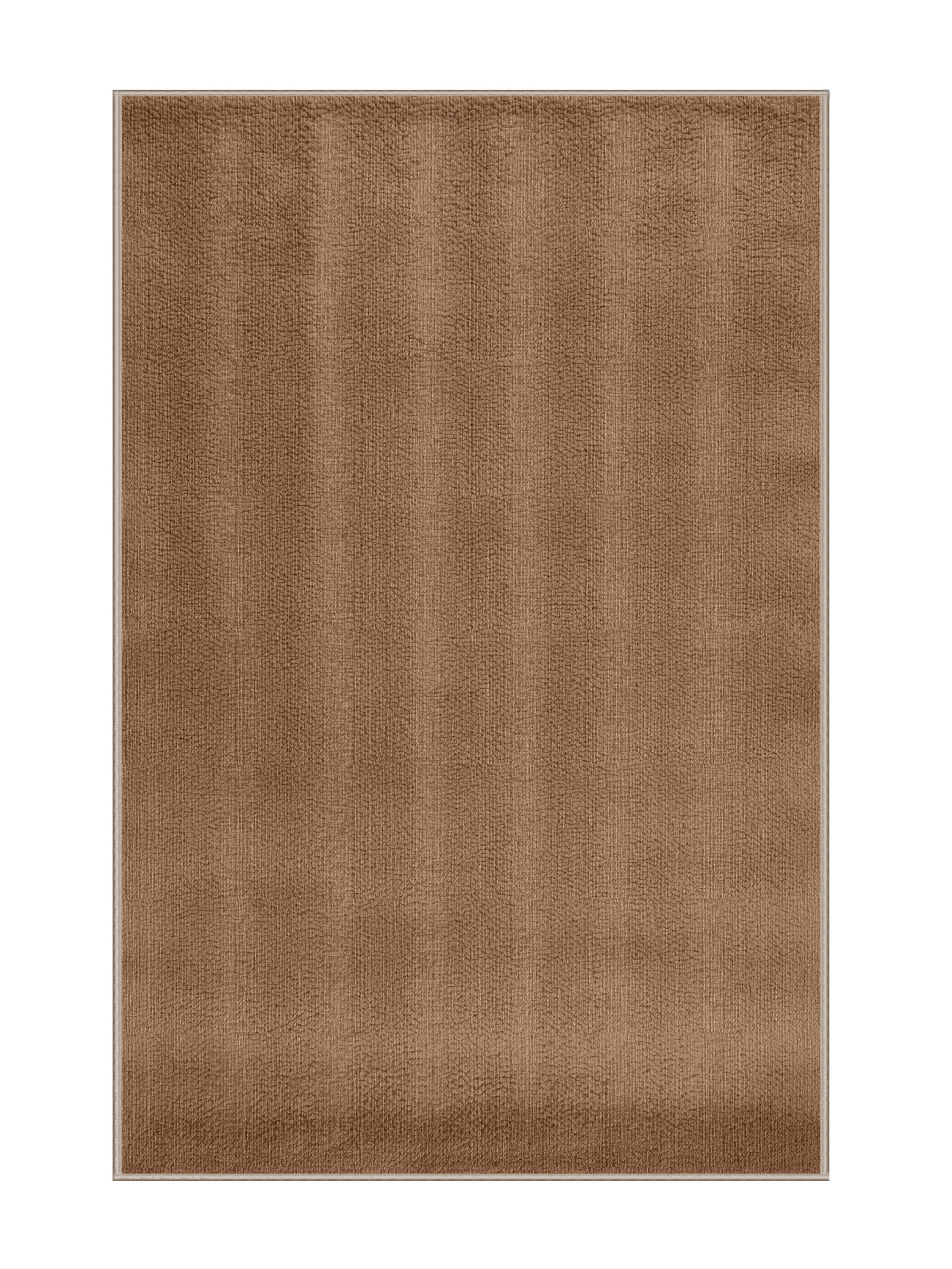 Hokku Designs Machine Washable Solid Brown Area Rug | Wayfair