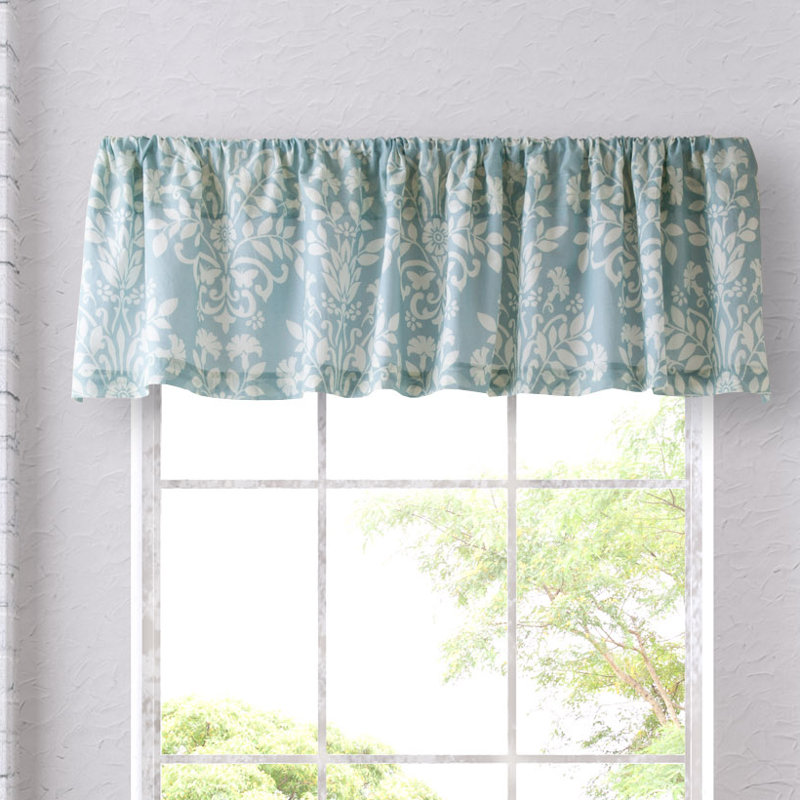 Laura Ashley Rowland Pastel Blue 86" Window Valance & Reviews | Wayfair