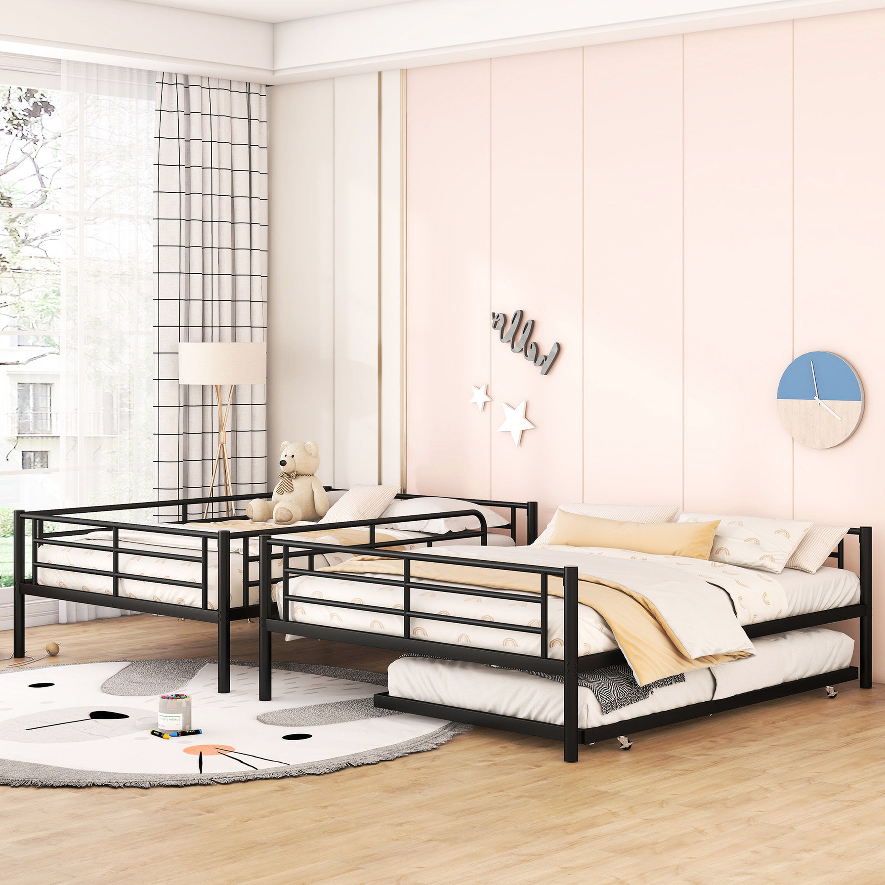 Isabelle & Max™ Bunk Bed With Trundle - Full Xl, Iron Build, Enhance ...