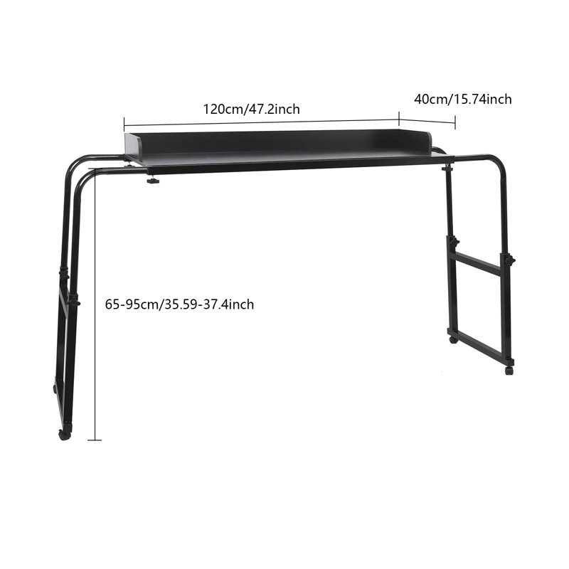 Ebern Designs Height & Length Adjustable Over Bed Bedside Desk | Wayfair