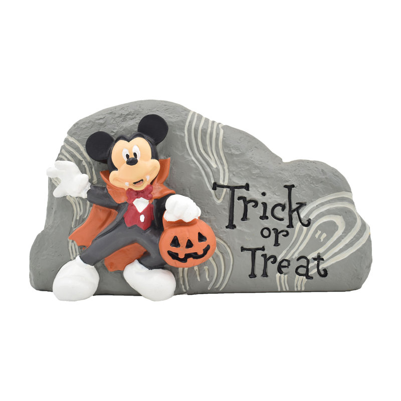 Back Yard Glory Disney Mickey Mouse Trick or Treat Garden Rock | Wayfair