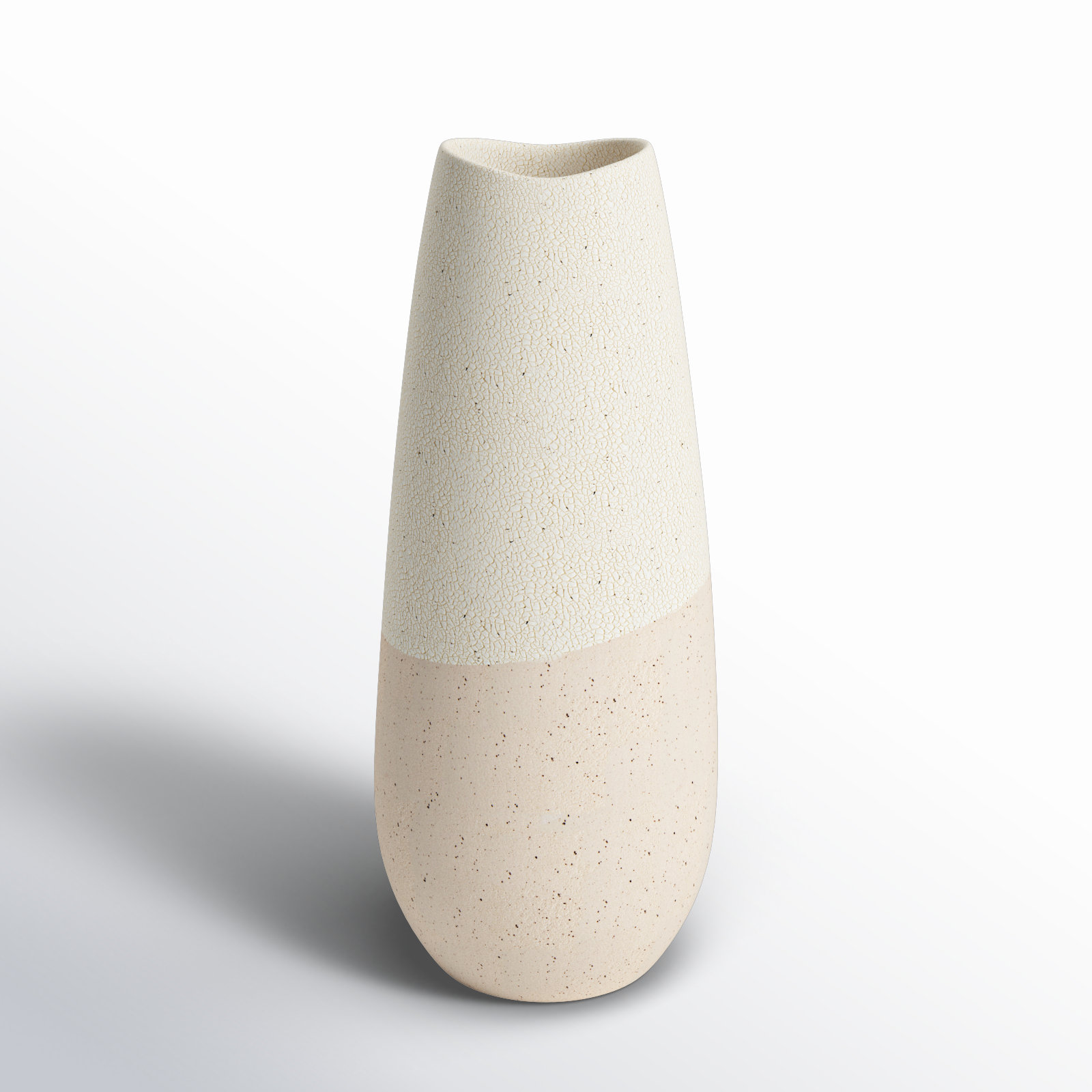 Joss & Main Jennifer Cream Ceramic Table Vase | Joss & Main