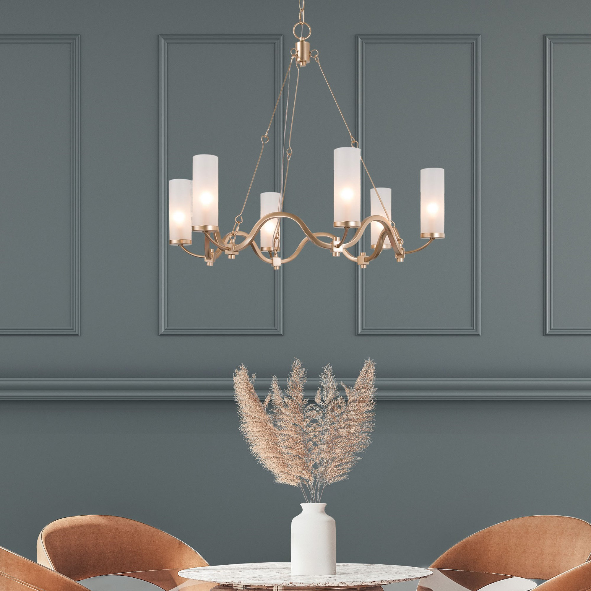 Everly Quinn Acari 6 - Light Unique Chandelier & Reviews | Wayfair