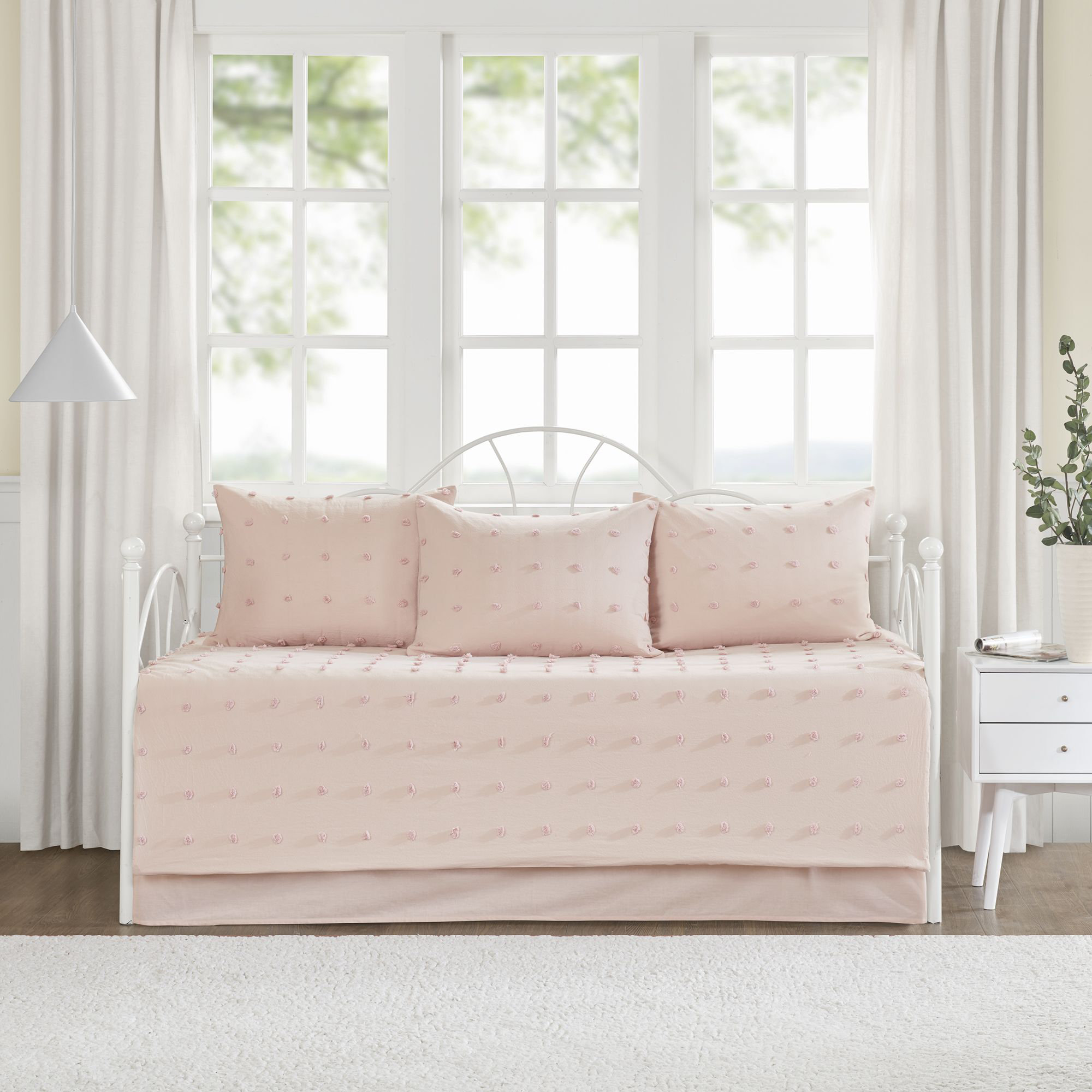 Intelligent Design Brooklyn Chenille Dot 5 Cotton 5 Piece Daybed Set ...