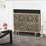Arlmont & Co. Elegant Iron Fireplace Partition, Overlapping Circle ...