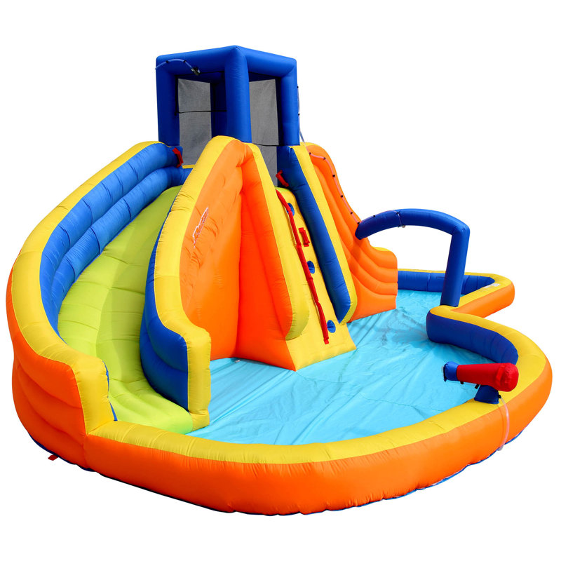 Banzai Rapid Falls Dual Slides Water Park Climbing Rope Lagoon for Ages ...