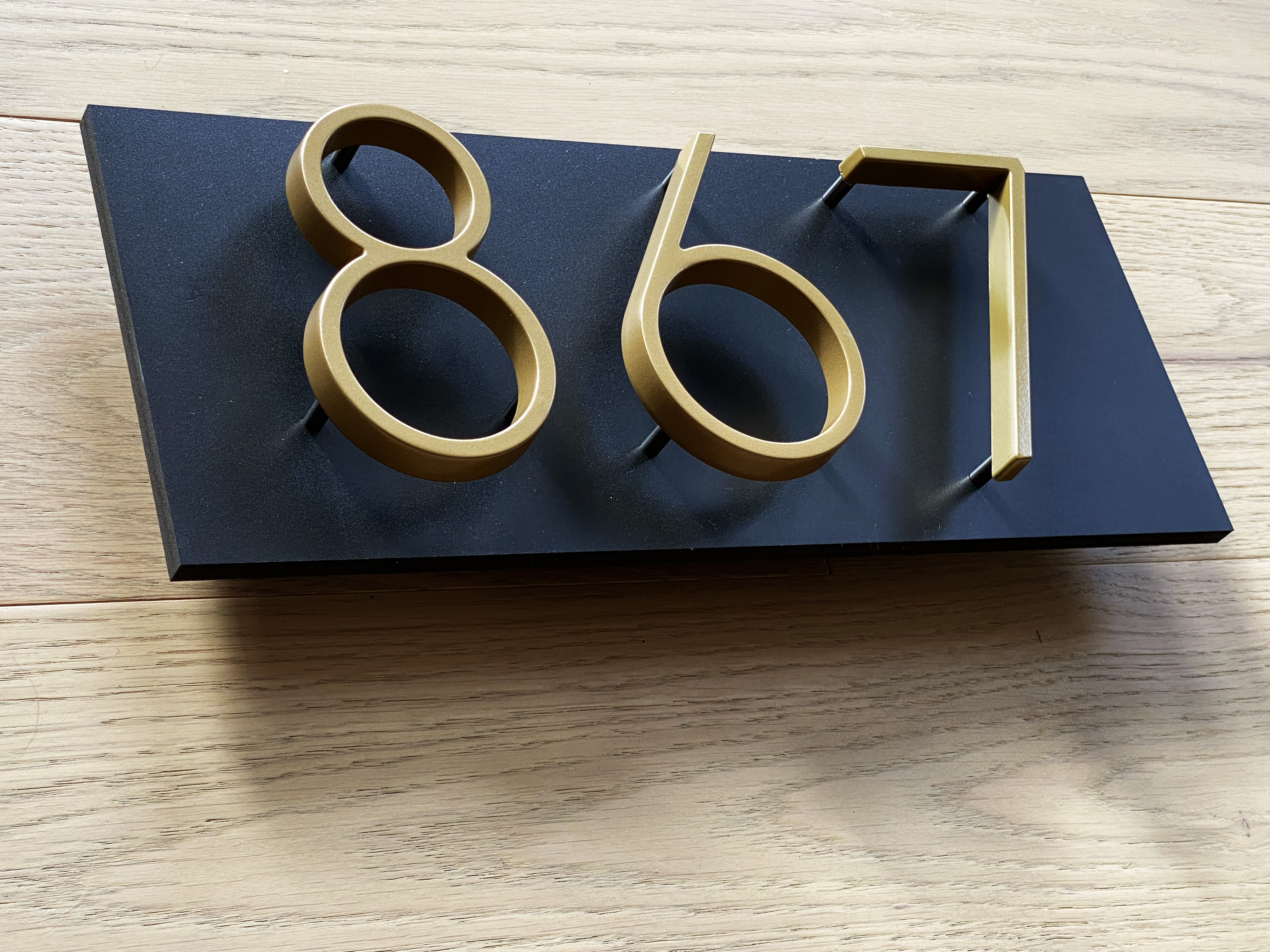 White Harmony House Number Gold Address Sign & Reviews | Wayfair