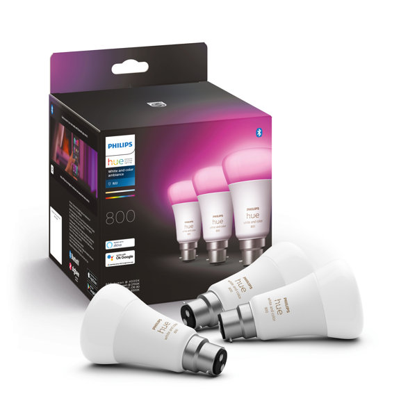Philips Hue 65 B22d/Bayonet Cap Dimmable LED Light Bulb | Wayfair.co.uk