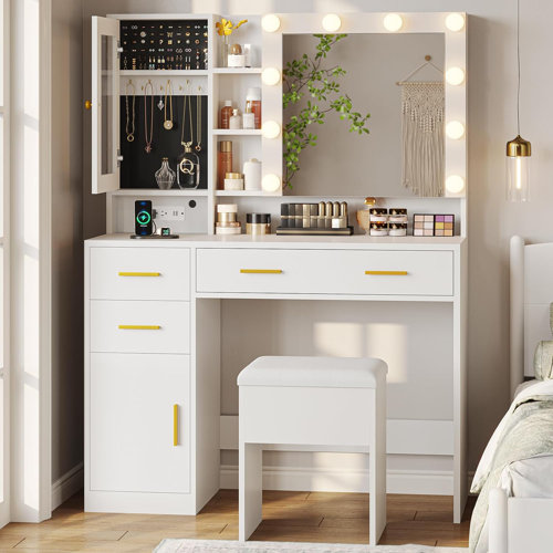 White Vanity Tables | Wayfair